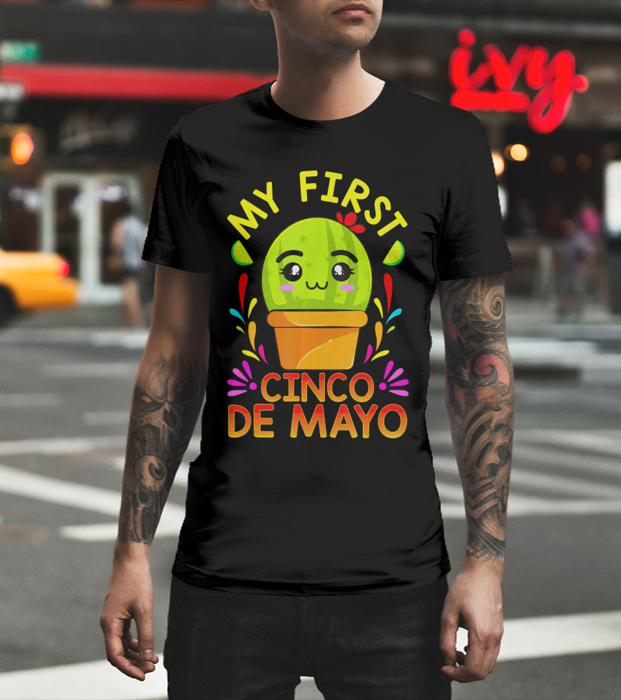 My First Cinco De Mayo Cute Cactus Baby T-Shirt