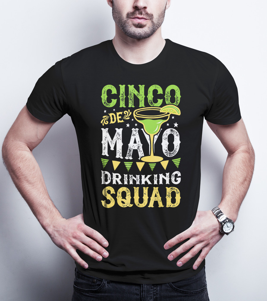 Cinco De Mayo Drinking Squad Margarita Festive T-Shirt
