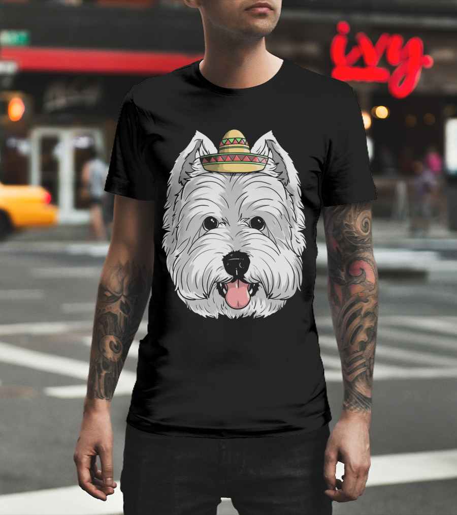 Cinco De Mayo Westie Dog Sombrero Fiesta T-Shirt