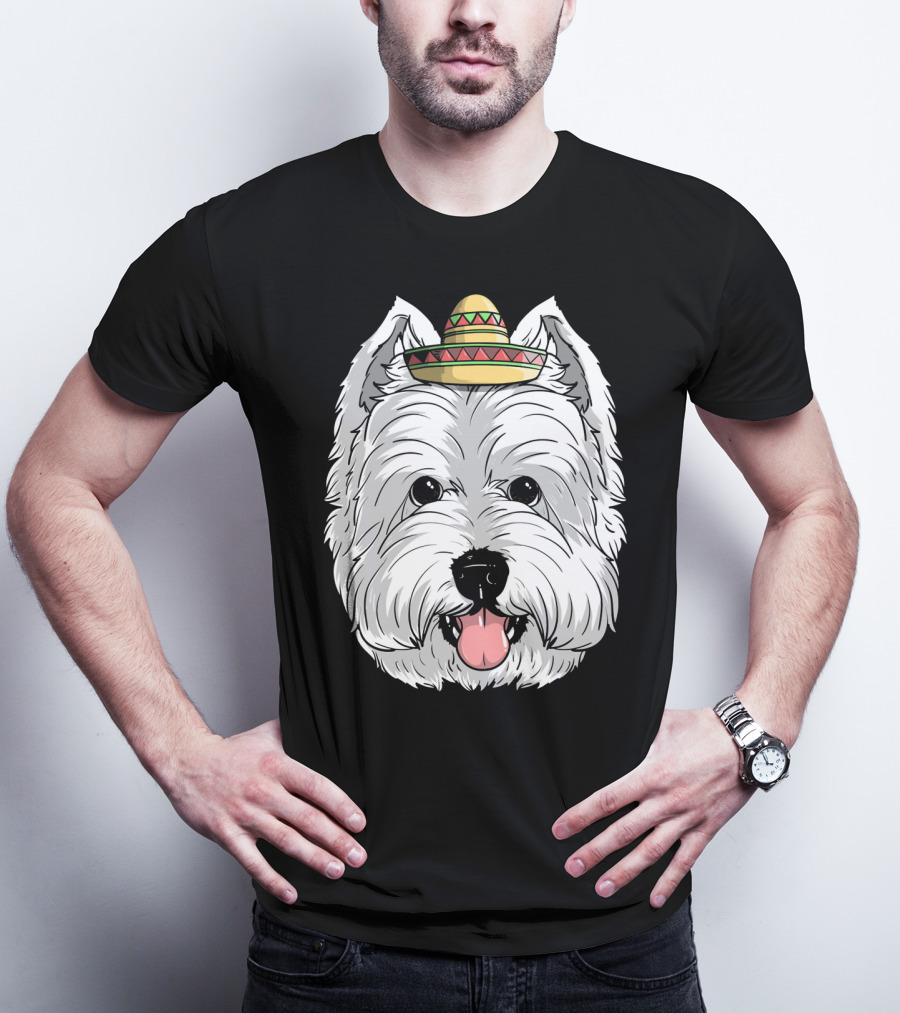 Cinco De Mayo Westie Dog Sombrero Fiesta T-Shirt