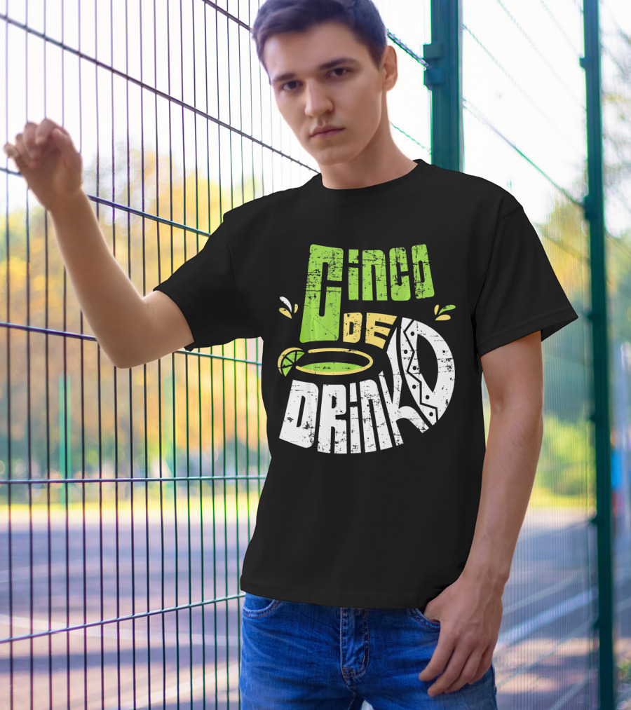 Cinco De Mayo Fiesta Cinco De Drinko Lime And Tequila T-Shirt
