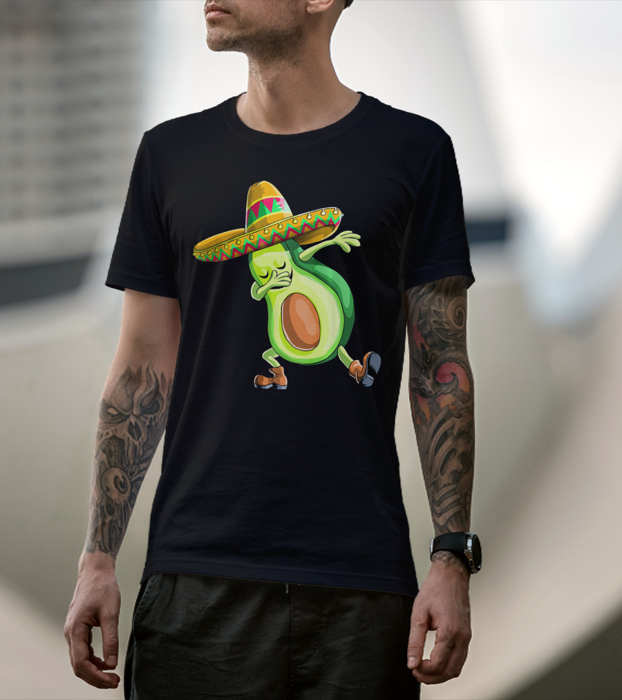 Cinco De Mayo Dancing Avocado With Sombrero T-Shirt