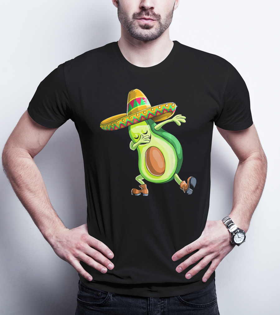 Cinco De Mayo Dancing Avocado With Sombrero T-Shirt
