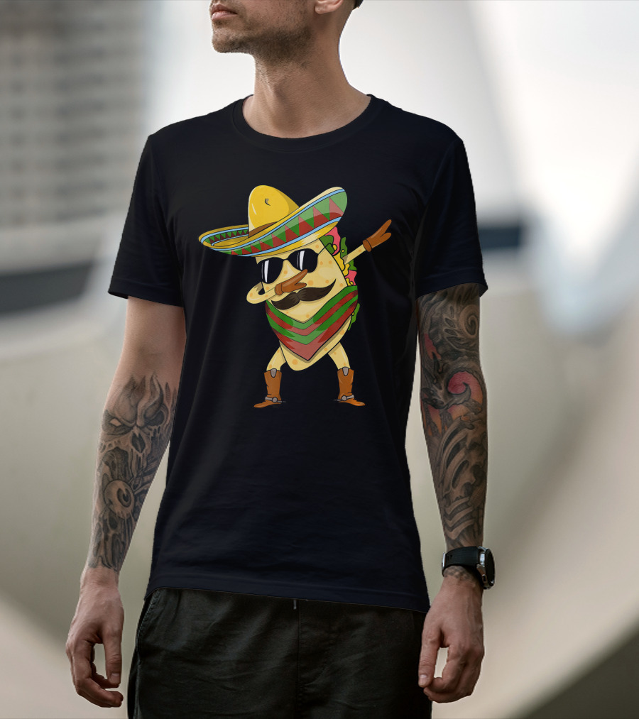 Dabbing Taco Sombrero Cinco De Mayo T-Shirt