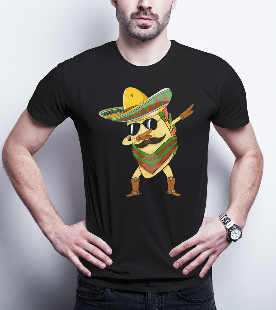 Dabbing Taco Sombrero Cinco De Mayo T-Shirt