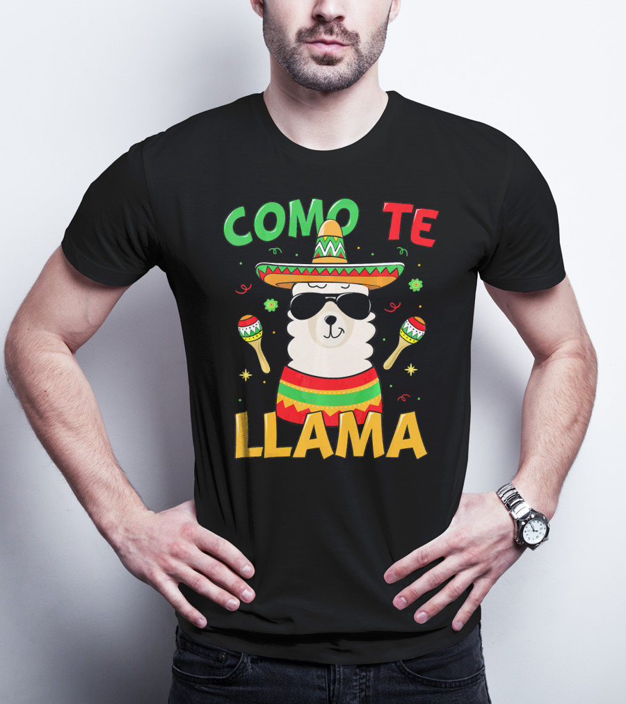Como Te Llama Llama Cinco De Mayo No Prob T-Shirt
