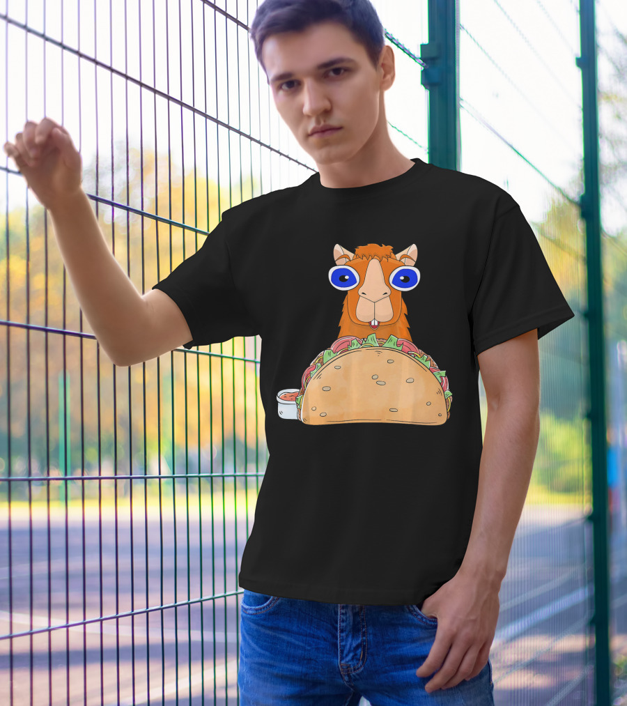 Llama Taco Lover Cinco De Mayo T-Shirt