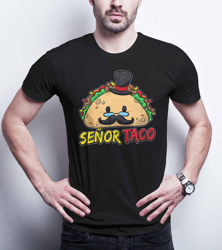 Señor Taco Mustache Cinco De Mayo T-Shirt