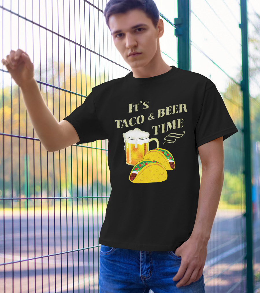 It's Taco And Beer Time With Tacos And Beer Mug T-Shirt