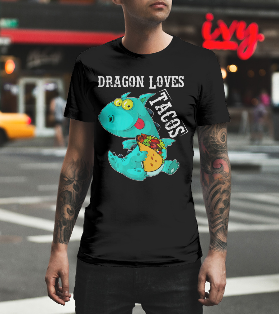 Dragon Loves Tacos Cinco De Mayo Taco T-Shirt