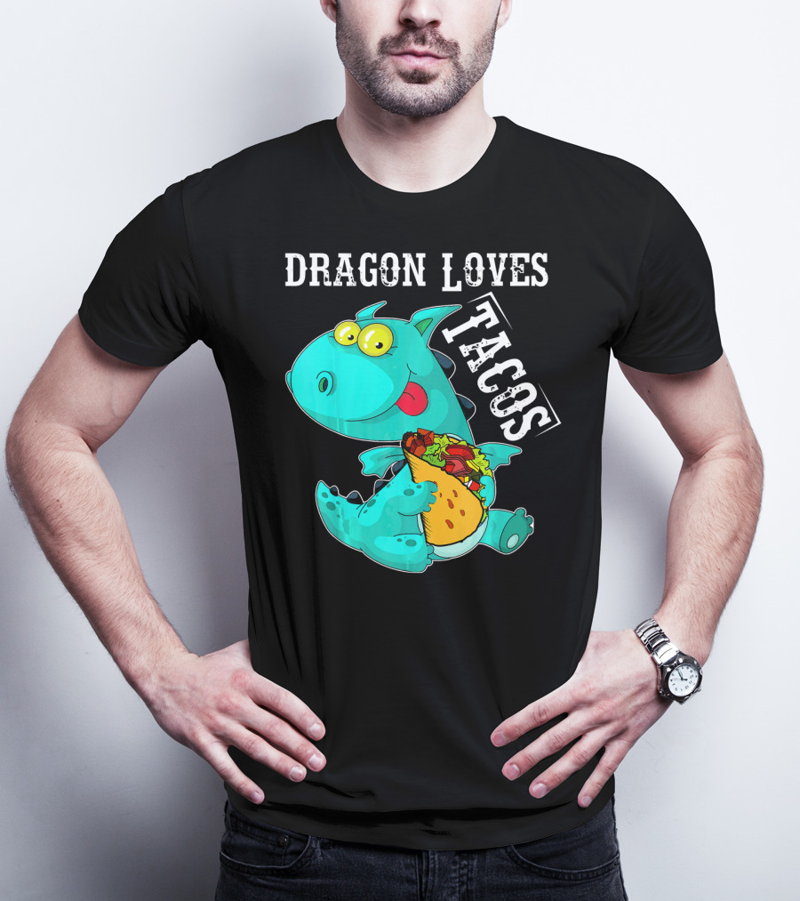 Dragon Loves Tacos Cinco De Mayo Taco T-Shirt