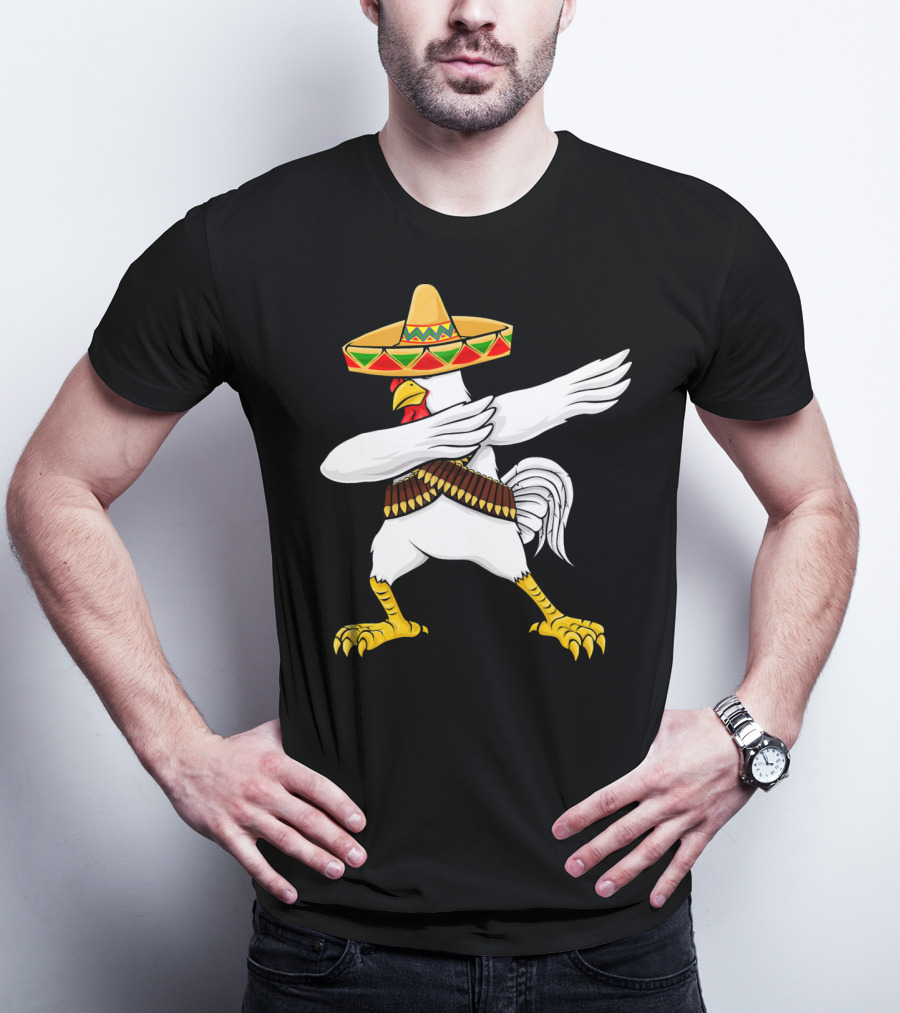 Cinco De Mayo Chicken Sombrero Dabbing Dab T-Shirt