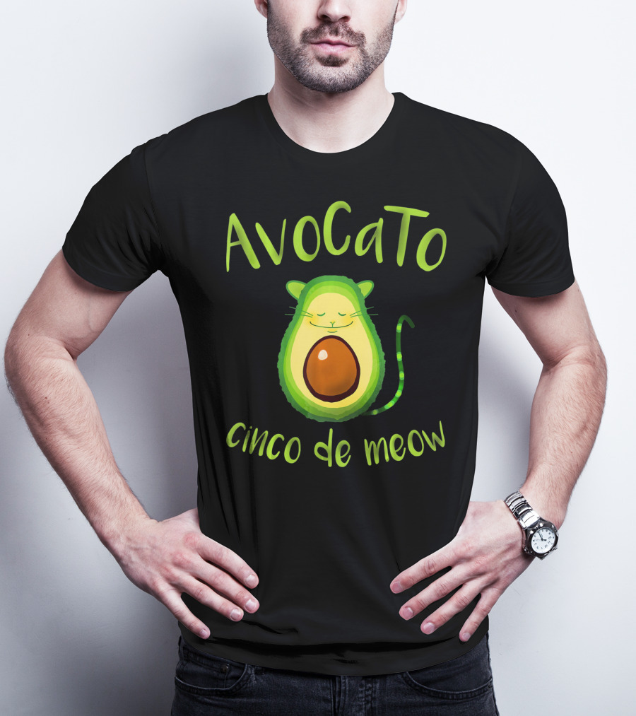 Avocato Cinco De Meow Avocado Cat Fusion T-Shirt