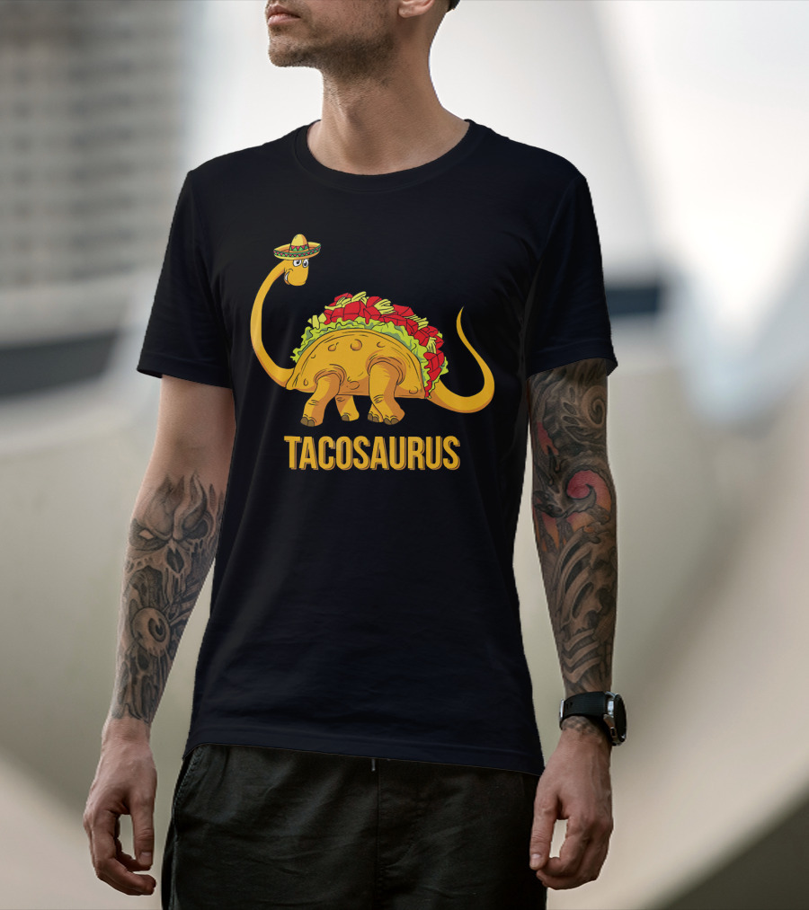 Tacosaurus Funny Cinco De Mayo Dinosaur Sombrero Tac T-Shirt