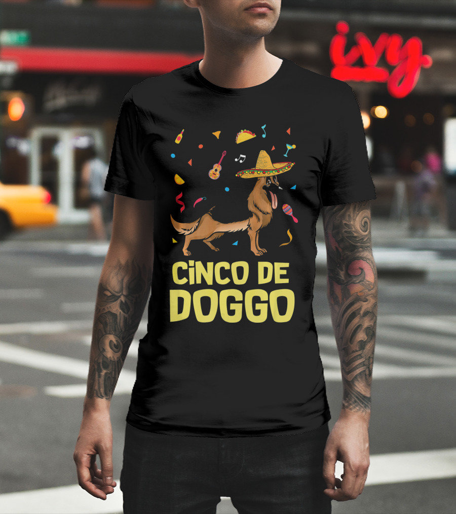 Cinco De Doggo Taco Sombrero German Shepherd T-Shirt