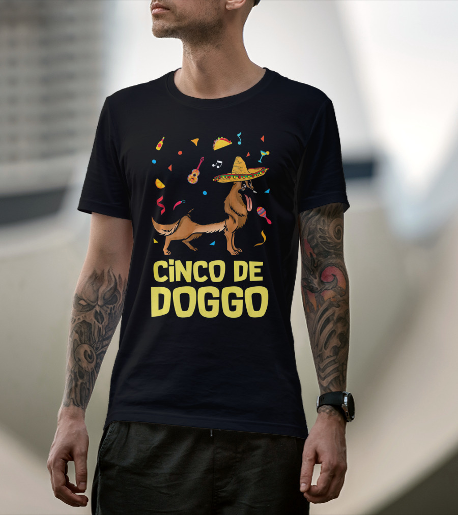 Cinco De Doggo Taco Sombrero German Shepherd T-Shirt