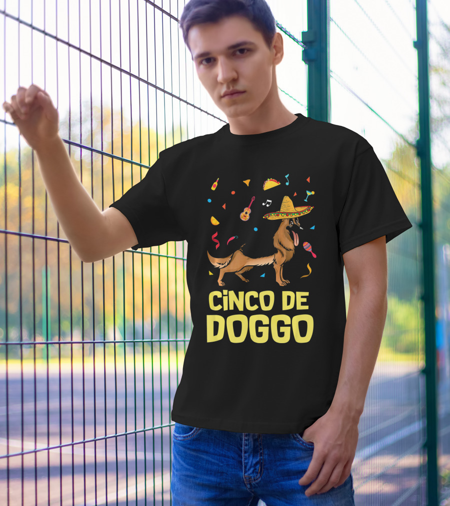 Cinco De Doggo Taco Sombrero German Shepherd T-Shirt