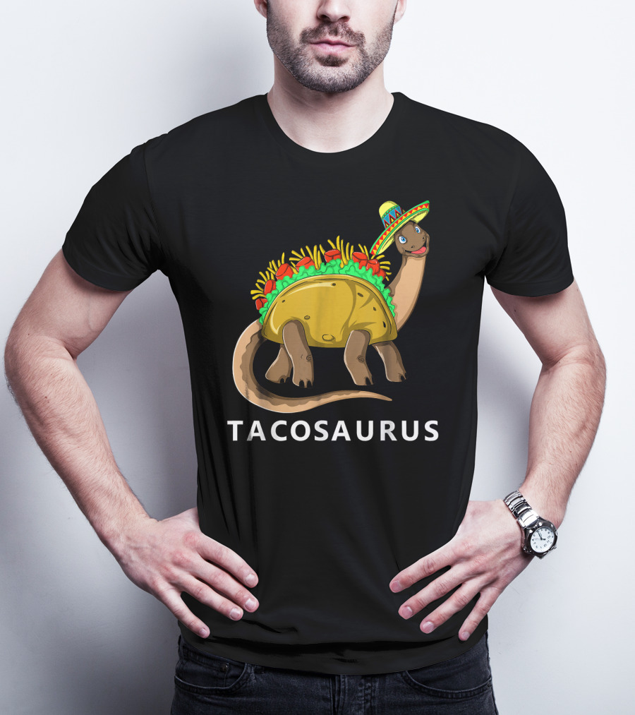 Tacosaurus Cool Dino Taco Sombrero Fiesta Cinco T-Shirt