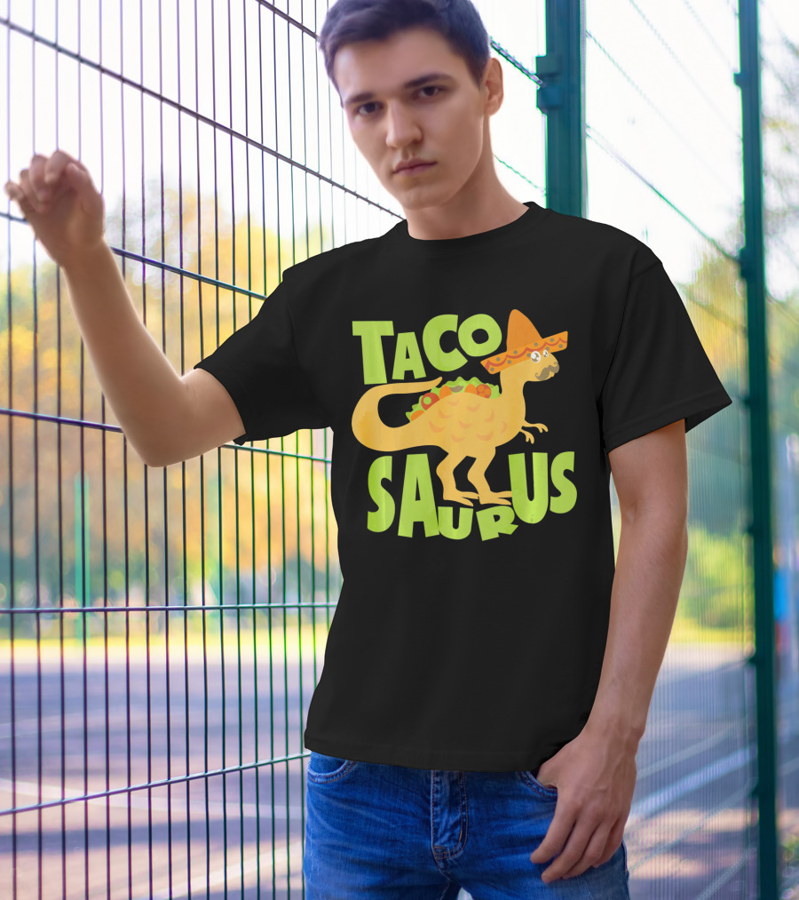 Cinco De Mayo Taco Tacosa Dinosaur Tacosaurus Sombrero T-Shirt