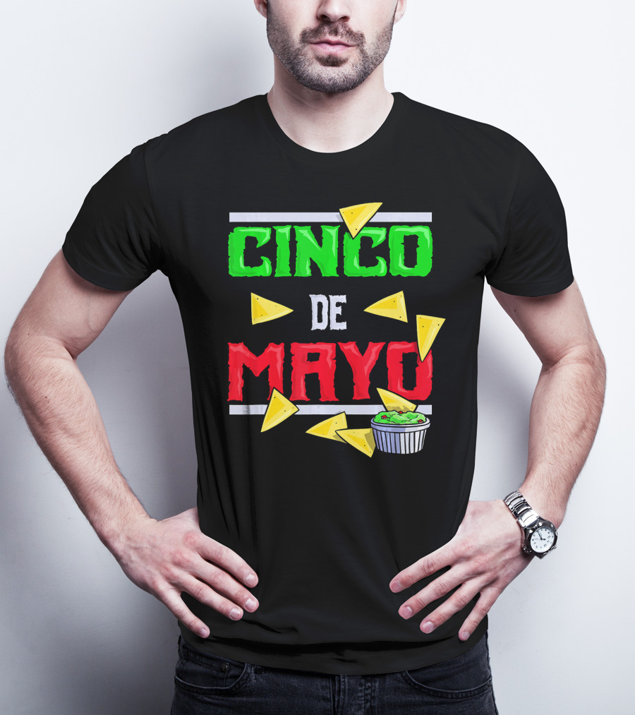 Cinco De Mayo Nacho Chips Guacamole Fiesta T-Shirt