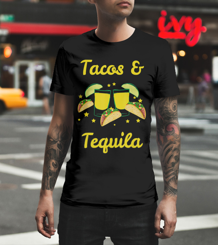 Cinco De Mayo Tacos Tequila Emoji T-Shirt