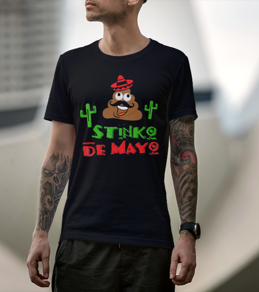 Stinko De Mayo Emoji Cactus Fun T-Shirt