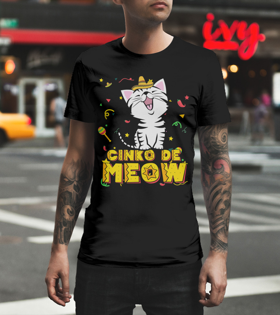 Cinco De Meow Cat Sombrero T-Shirt