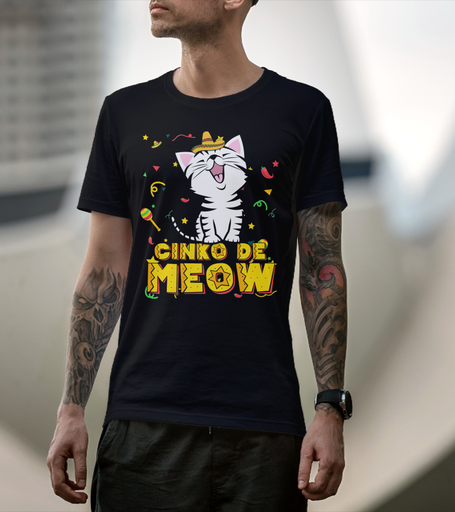 Cinco De Meow Cat Sombrero T-Shirt
