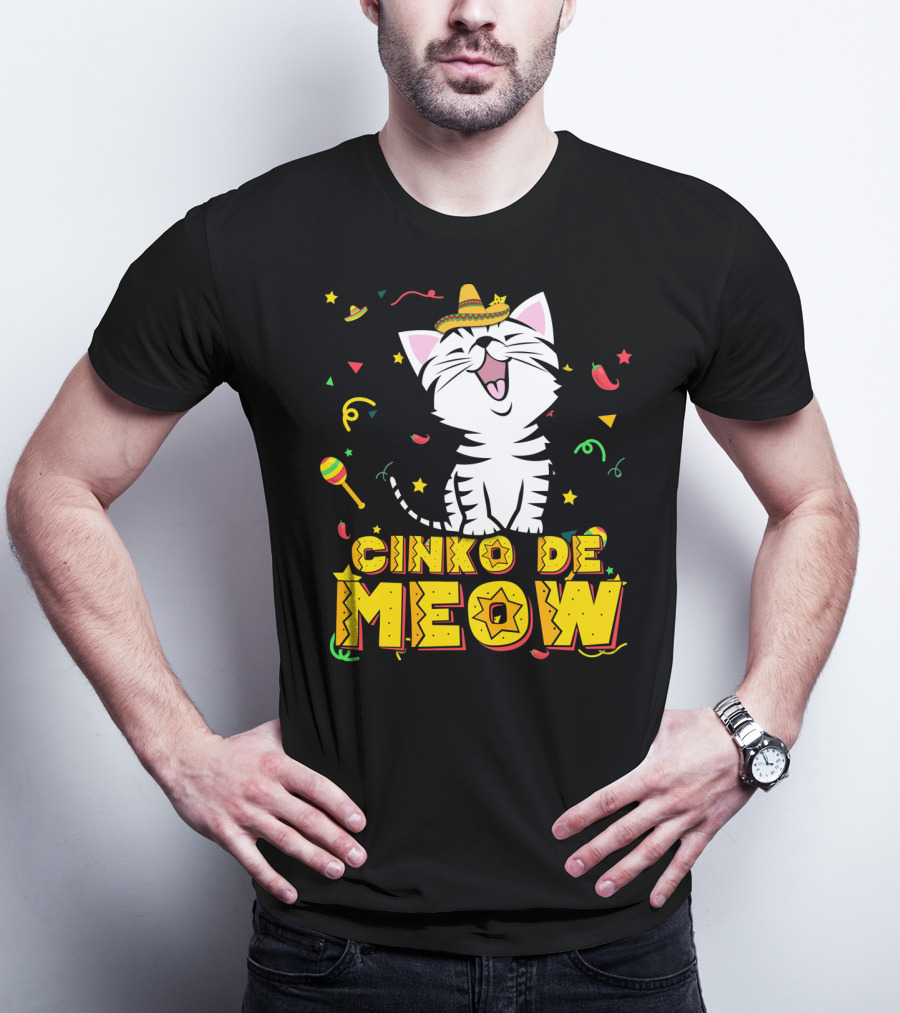 Cinco De Meow Cat Sombrero T-Shirt