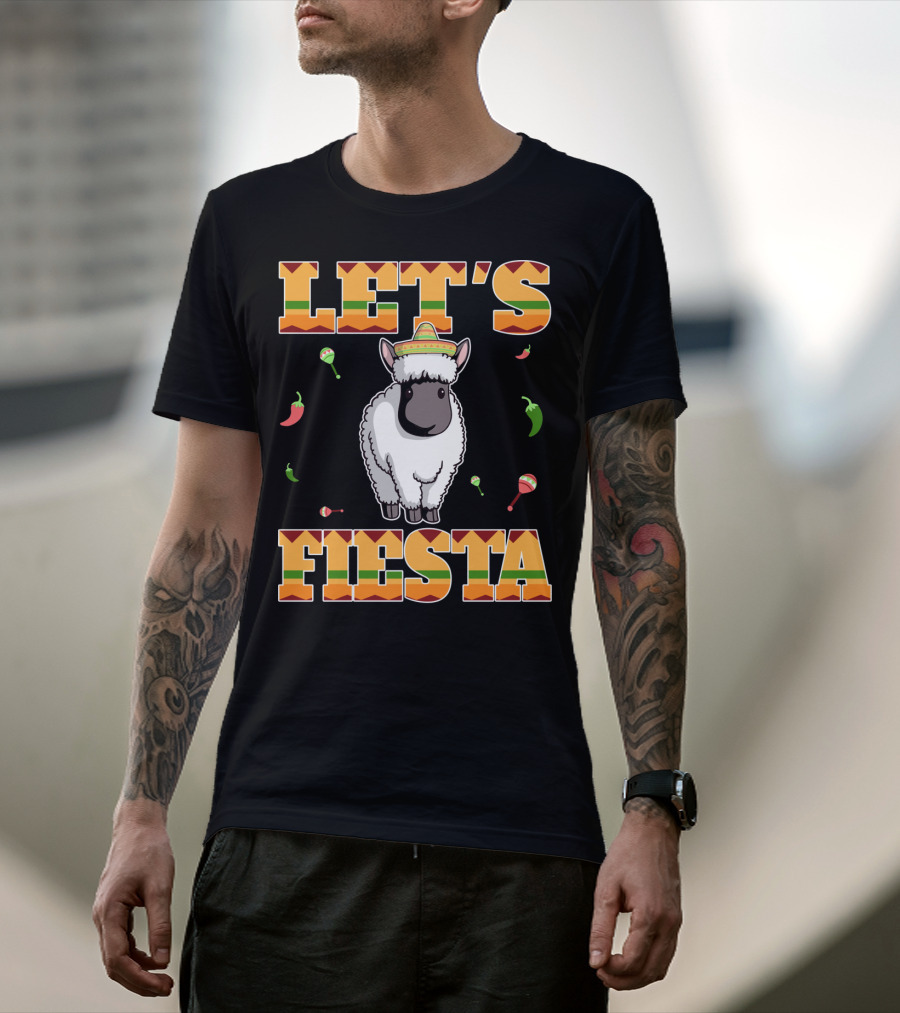 Let's Fiesta Sheep Cinco De Mayo Mexican T-Shirt