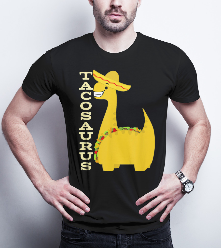 Cinco De Mayo Tacosaurus Dinosaur With Sombrero T-Shirt