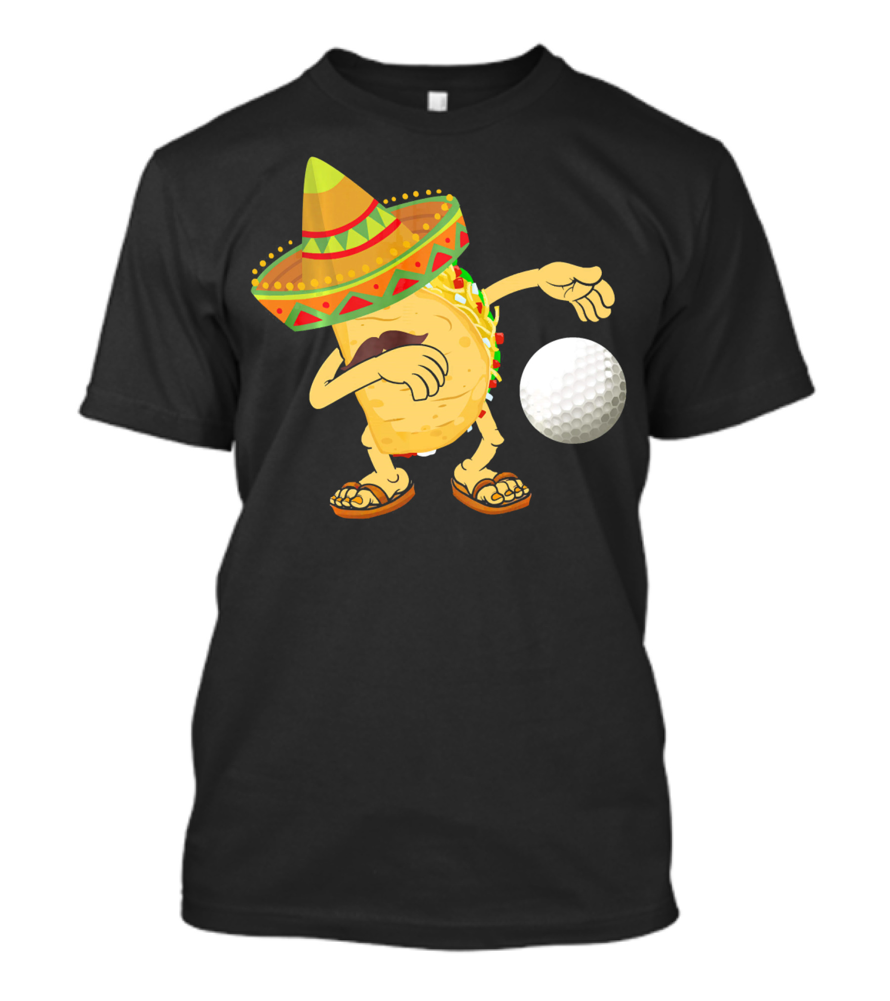 Dabbing Golf Taco Dab Funny Cinco Sombrero Dance T-Shirt