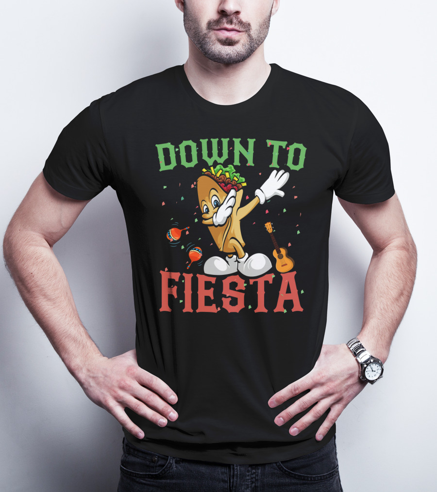 Down To Fiesta Dabbing Burrito Funny Cinco De Mayo T-Shirt
