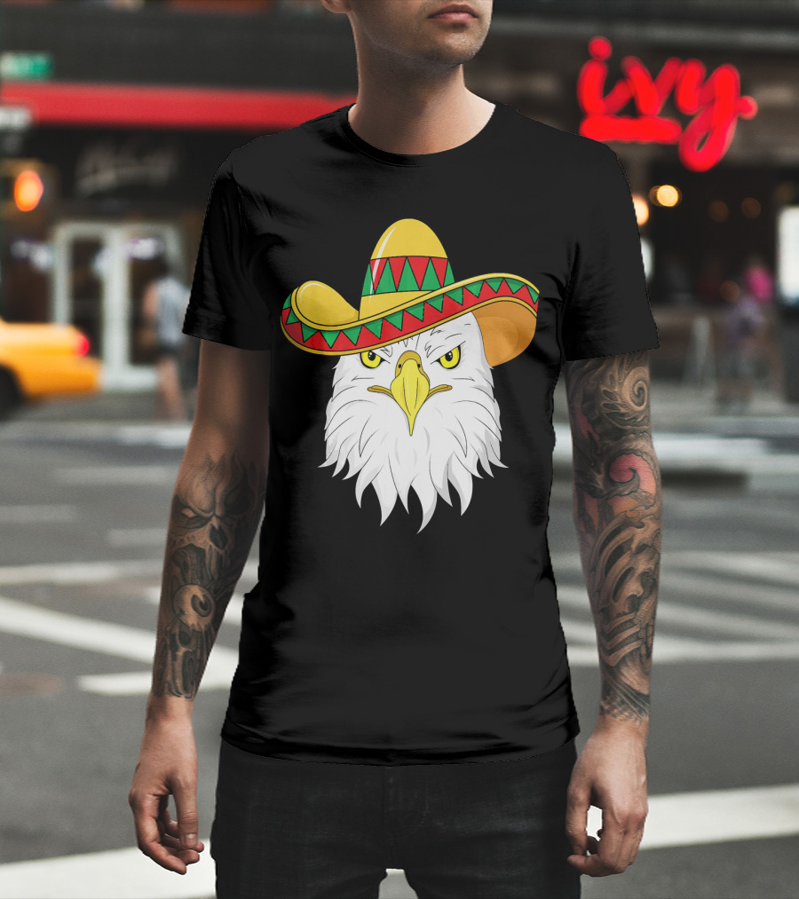 Cinco De Mayo Eagle With Sombrero America Kids T-Shirt