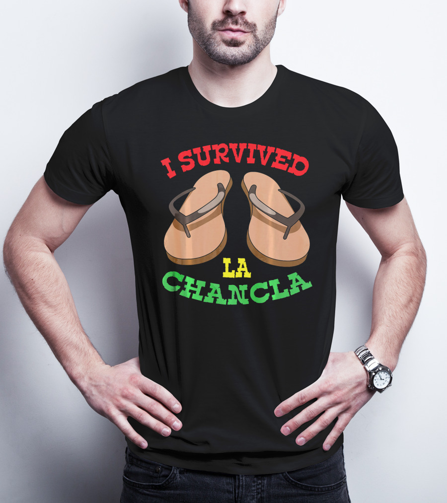 Funny Cinco De Mayo Mexican Saying I Survived La Chancla T-Shirt