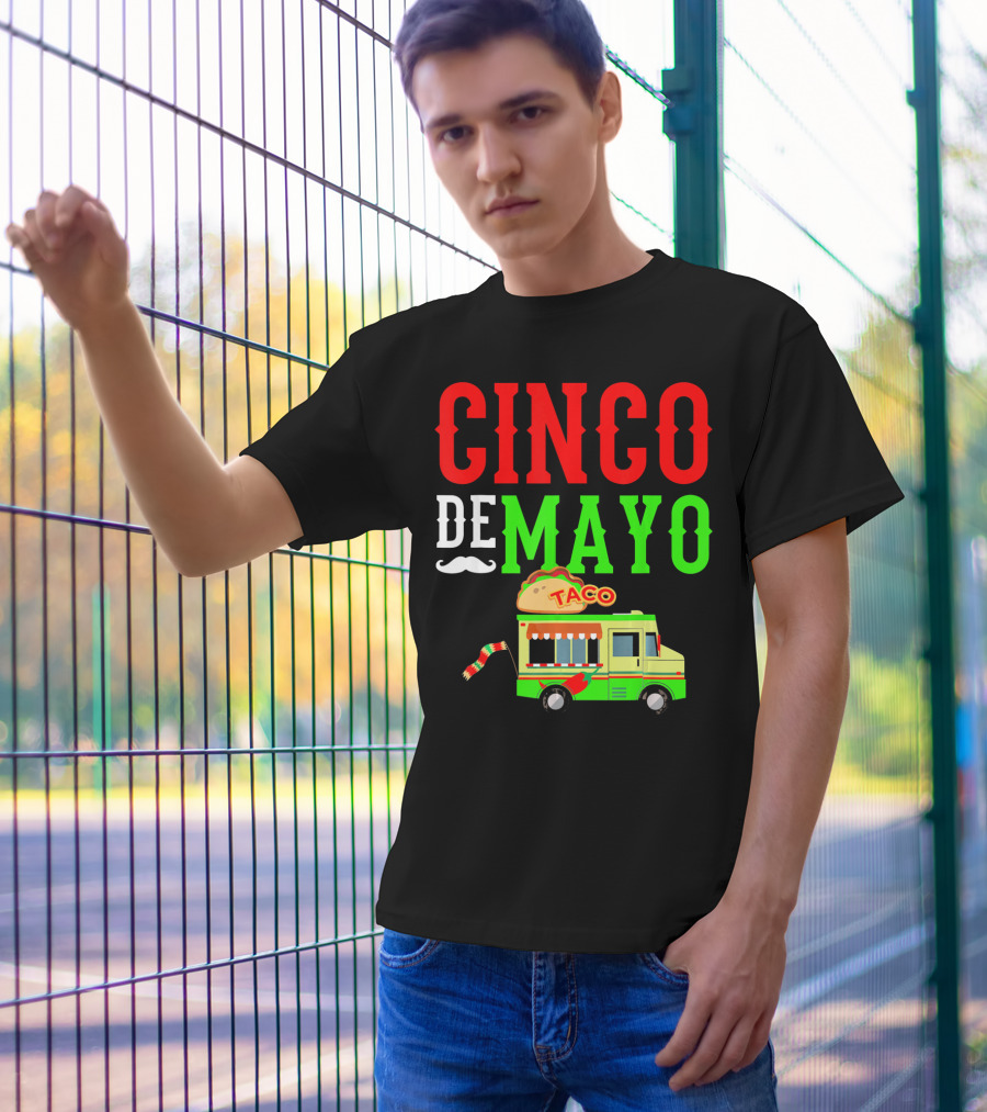 Cinco De Mayo Taco Bus Funny Mexico T-Shirt