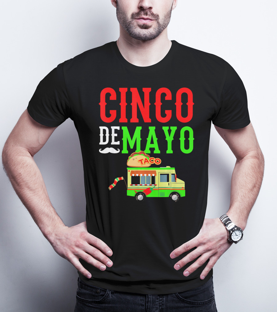 Cinco De Mayo Taco Bus Funny Mexico T-Shirt