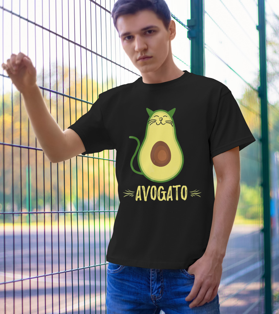 Avogato Avocado Cat Kitty Funny Meow T-Shirt