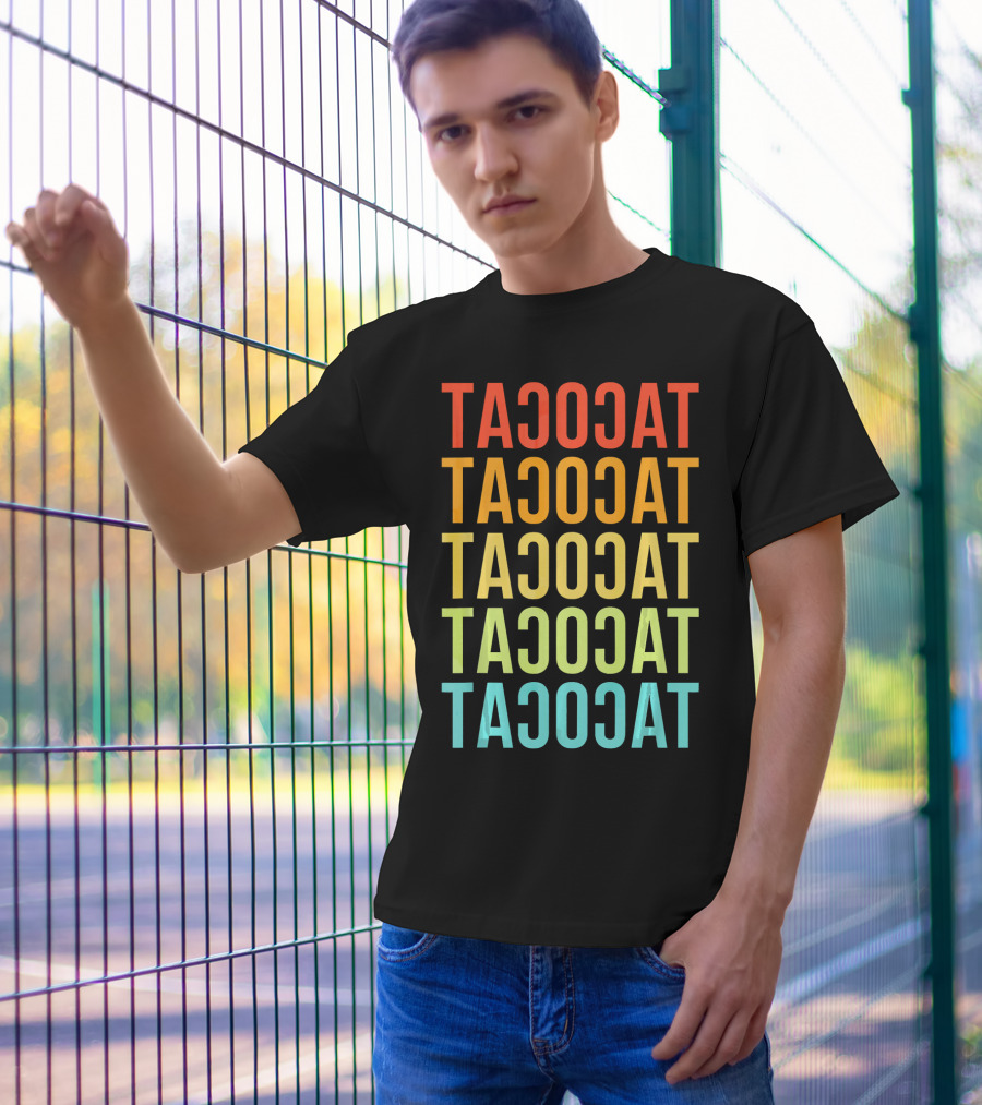 Tacocat Tacocat Tacocat Tacocat Tacocat Spelled Backwards Vintage Taco T-Shirt
