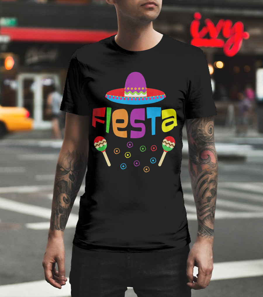 Fiesta Sombrero And Maracas T-Shirt