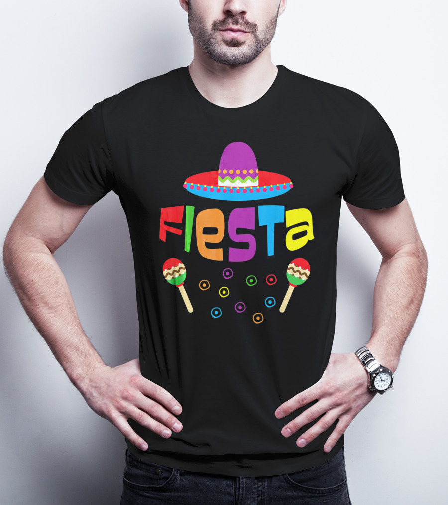 Fiesta Sombrero And Maracas T-Shirt