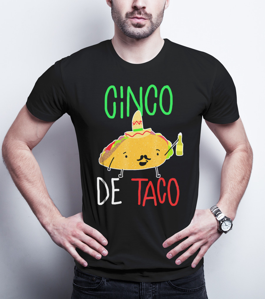 Cinco De Taco Cute Cinco De Mayo Taco Sombrero Fiesta T-Shirt