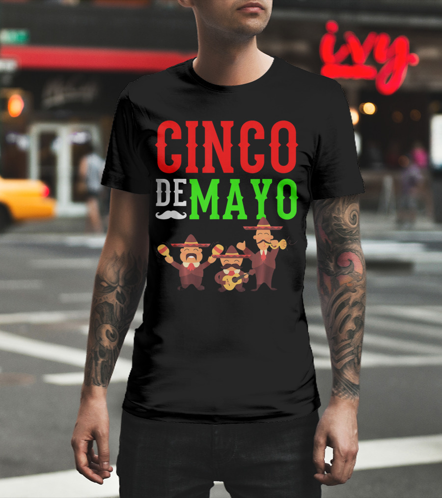 Cinco De Mayo Mariachi Musical Instruments T-Shirt