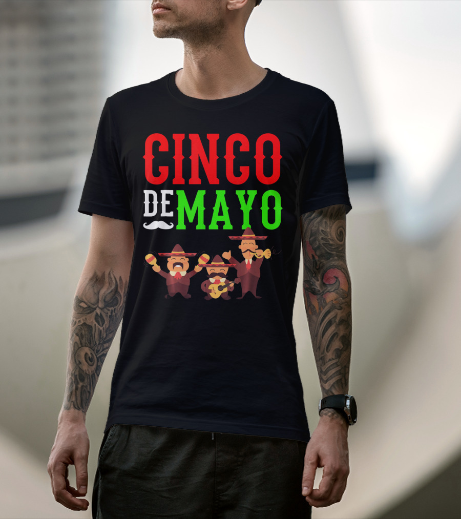 Cinco De Mayo Mariachi Musical Instruments T-Shirt