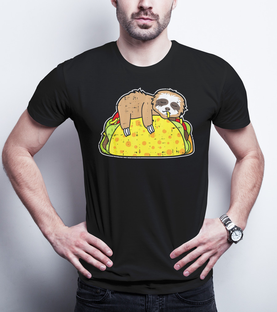 Funny Sloth Taco Cinco De Mayo Tuesday T-Shirt