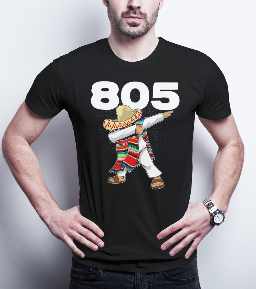 805 Cinco De Mayo Mexican Celebration Dance In California Area Code T-Shirt