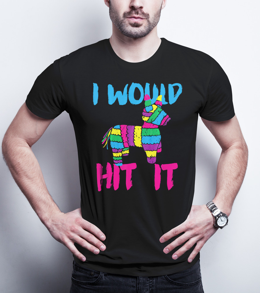 I Would Hit It Colorful Cinco De Mayo Piñata T-Shirt