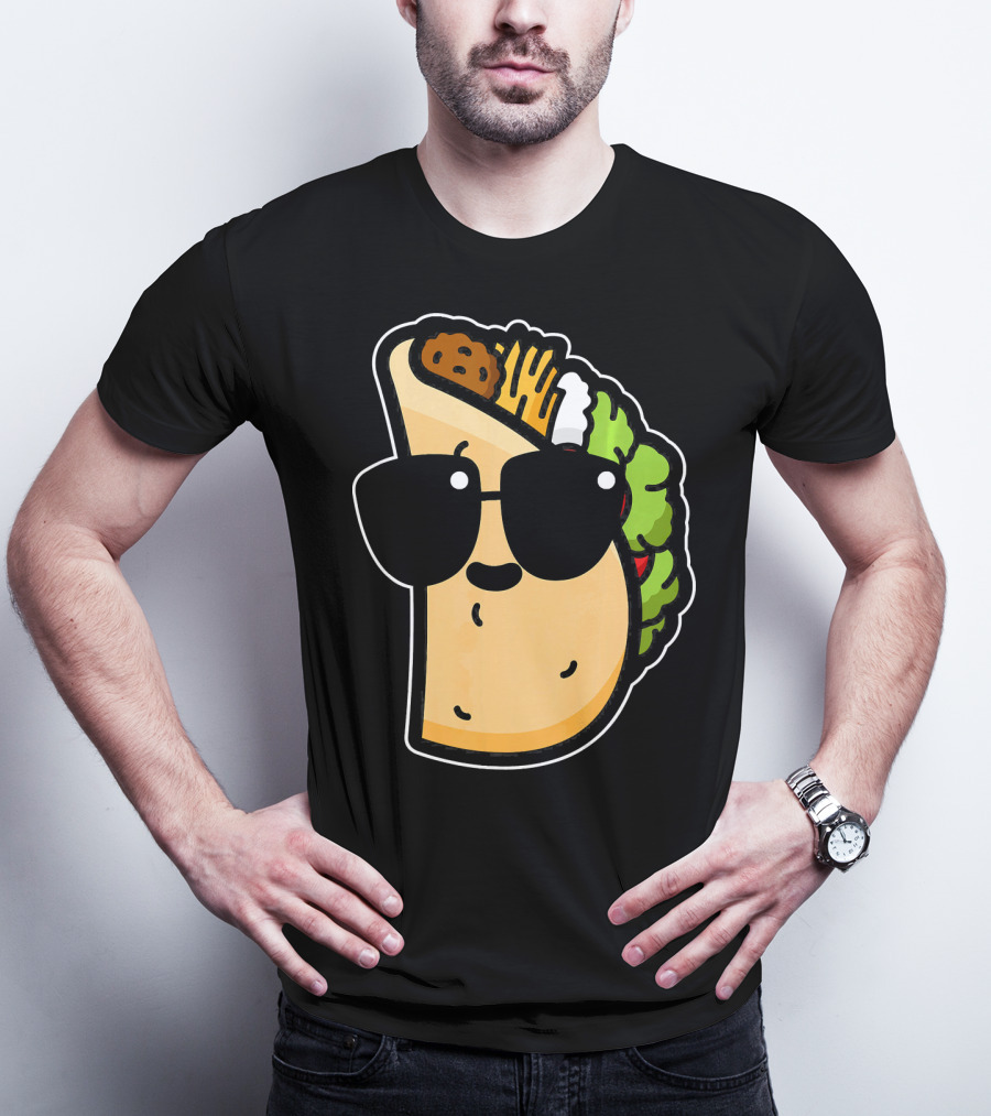 Cool Taco With Sunglasses Funny Cinco De Mayo Food Humor T-Shirt