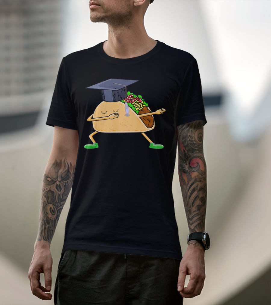 Dabbing Taco Graduation Funny Cinco De Mayo T-Shirt