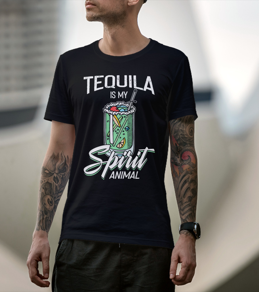 Tequila Is My Spirit Animal Funny Mexican Cinco De Mayo T-Shirt